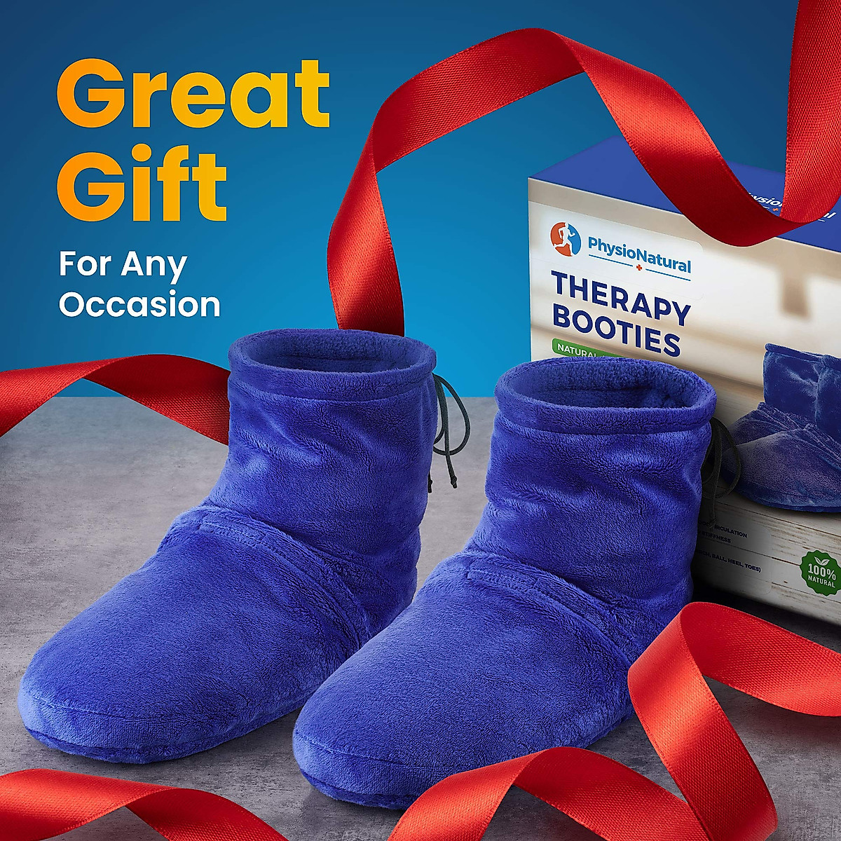 Microwaveable Booties and Feet Warmers - Deep-penetrating heat for relieving foot stiffness, sore muscles and joints, Achilles tendinitis, plantar fasciitis, stress fractures, and circulatory problems