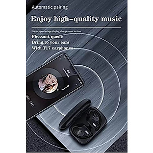 Wireless Earbuds Bluetooth Headphones Earphones in Ear with Microphone LED Display for Sports Running Workout Black