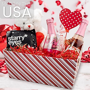 MagicWater Supply Crinkle Cut Paper Shred Filler (4 oz) for Gift Wrapping & Basket Filling - Red & Gold