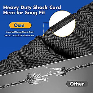 WardWolf Tractor Cover Waterproof Heavy Duty 600D Compact Utility Tractor Cowling Cover Compatible with Kubota, John Deere, Mahindra, Bobcat(Black)