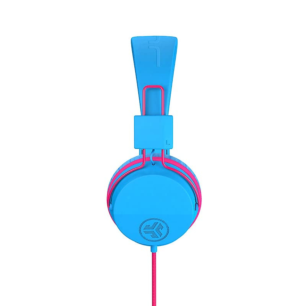 JLab JBuddies Studio On-Ear Kids Wired Headphones | Toddler Headphones | Kid Safe | Studio Volume Safe | Volume Limiter | Folding | Adjustable | Noise Isolation | with Mic (Cotton Candy)
