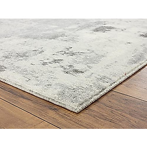 LUXE WEAVERS Kingsbury Collection 7094 Gray 8x10 Contemporary Modern Abstract Area Rug