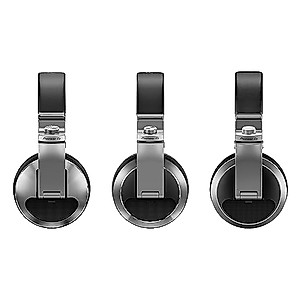 Pioneer DJ HDJ-X10-S - Closed-back Circumaural DJ Headphones with 50mm Drivers, with 5Hz-40kHz Frequency Range, Detachable Cable, and Carrying Case - Silver