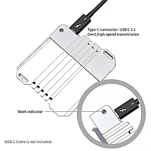 ANDYCINE Lunchbox Reader Interface USB-C to SATA Adapter Compatible with Lunchbox ATOMOS Ninja V SSD Carder