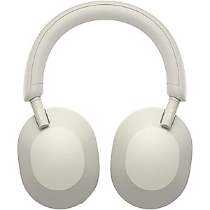 Sony WH1000XM5/S Wireless Industry Leading Noise Canceling Headphones Silver (Renewed) Bundle with 2 YR CPS Enhanced Protection Pack