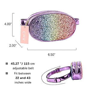 mibasies Kids Fanny Pack for Girls Toddler Waist Bags with Belt