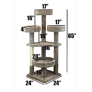 Prestige Cat Trees 130012-Neutral Main Coon Cat Tower Cat Tree