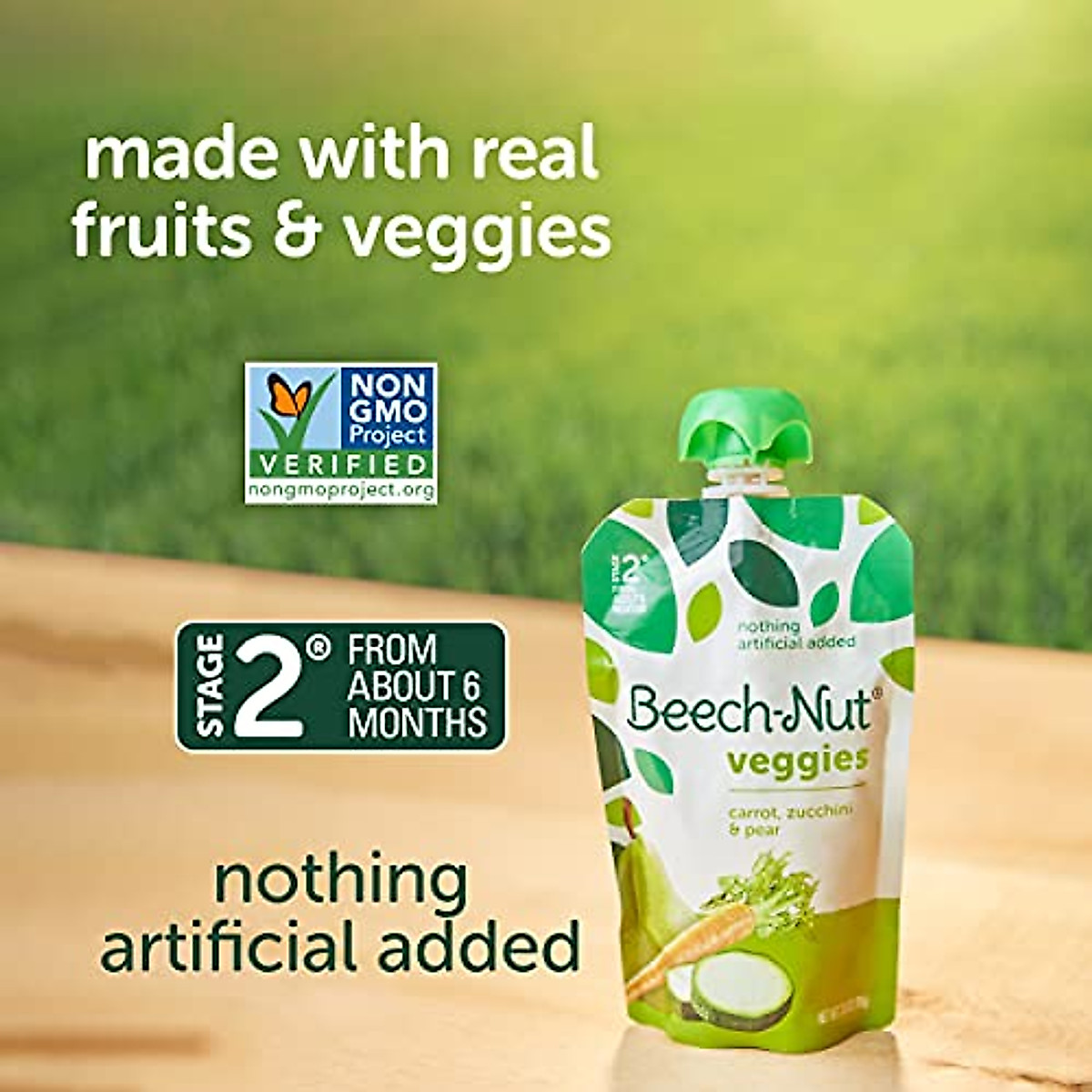 Beech-Nut Baby Food Pouches Veggies & Fruities Variety Pack, 3.5oz, 18ct