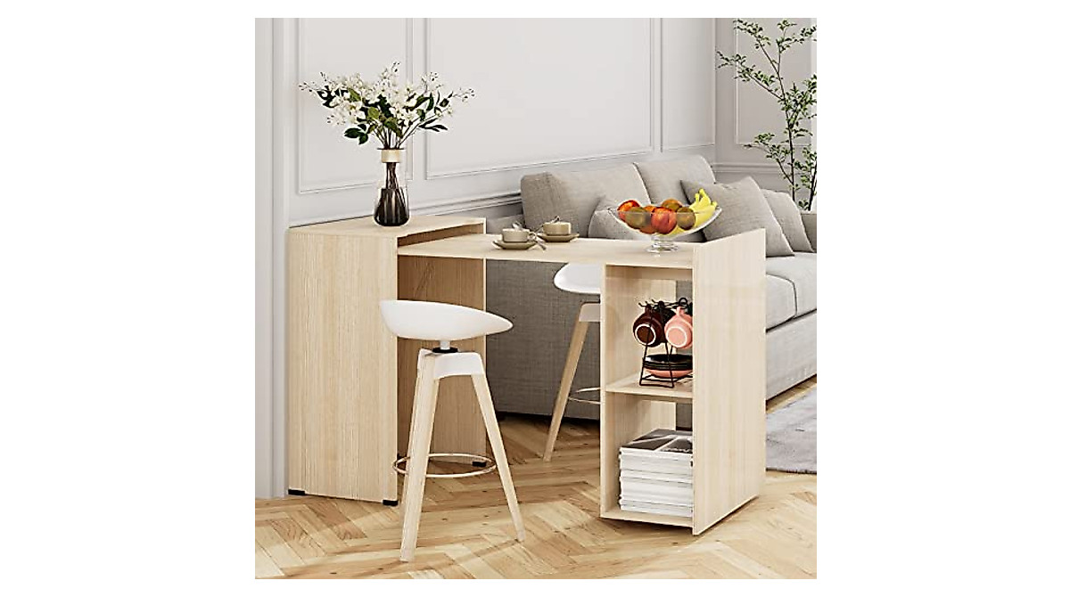 Tangkula Extendable Computer Desk for Small Spaces