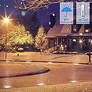 RNEHON 10W In-Ground Well Light,Voltage 12-24V, In-Ground Lighting, Low Voltage Landscape Pathway Lights, IP67 Waterproof, Aluminum, 3000K Outdoor Lighting for Yard,Lawn,Garden,Patio,Pack of 6