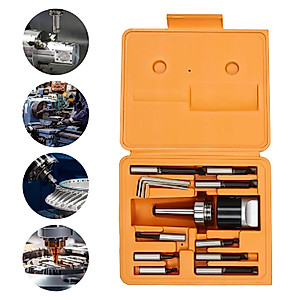 Boring Head MT2-F1 50mm + 9pcs 12mm Boring Bar CNC Milling Tools Kit Set