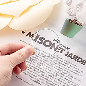 4 Pieces 5.5X Magnifying Glass Necklace Magnifier Necklace Pendant Optical Magnifier with Chain Necklace for Library, Reading, Zooming and Jewelry (Silver)