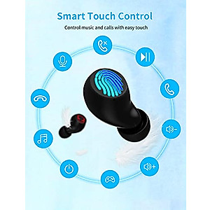 Kids Wireless Headphones, Bluetooth Little Devil Headphones with Charging case, Boys Sports Waterproof Stereo Game Headphones, 36H Play time Light Ears