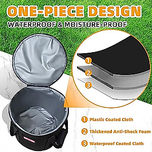 Upgraded 2PCS 20LBS Pellet Grills Stay Dry Pellet Bin - Wood Pellet Storage Bag Container - Smoker Pellet Dispenser - Anti-Shock Foam Layer Reduces Wood Pellets/Charcoal Chipping