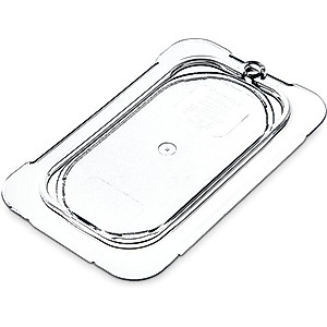 Carlisle FoodService Products Storplus 1/9 Size Universal Flat Food Pan Lid for Catering, Buffets, Restaurants, Polycarbonate, Clear