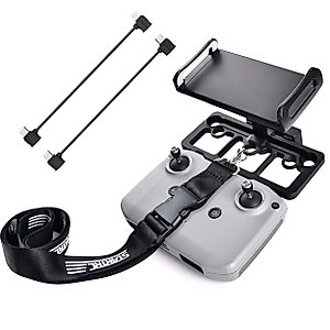 Tomat Mini 3 Pro Tabet Mount Holder,4.6-8 Inch Smartphone Holder Mobile Phone Stand with 11.8inch OTG/USB C Cable for DJI Mini 3 Pro/Mini 2/Mavic 3/Air 2S Controller Platinum Accessories