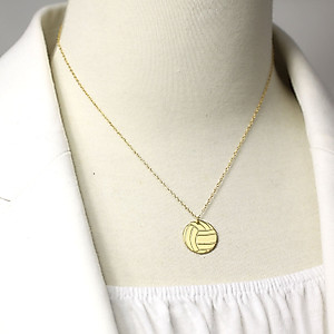 Deidreamers Sterling Silver Sports Necklace (volleyball (Gold : Medium))