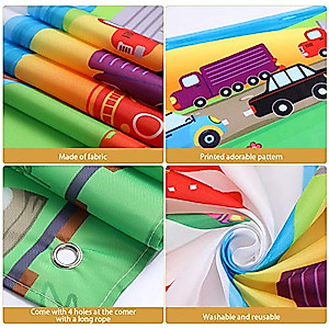 Transportation Birthday Party Supplies Decorations Traffic Backdrop Background Banner for Boys Girls Birthday Party Favor Car Bus Train Plane Ship Automobile Theme Party Photo Booth Cake Table Decor