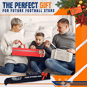 True Strike Pro Football Kicking Tee - Ultimate Football Tee Compatible with All Ball Sizes, Bonus Goal Kicking Tracker, Field Goal Football Holder