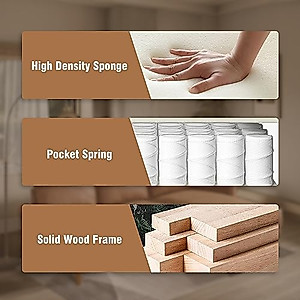 HOOOWOOO 81.51" L Shaped Couch Mid Century Modern Sectional Couch Brown Faux Leather Sofa with Right Chaise 3-Seater Rolled Arms Solid Wood Frame for Living Room Apartment