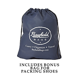 Bayfield Bags Travel Toiletry Bag For Men Shaving Bag Dopp Kit (Black) Bottom Storage Holds More (10x6x5)-Leather Mens Toiletry Bag -Shower Bathroom Bag For men - Men Travel Toiletries Bag