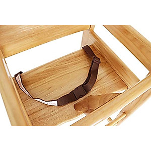 LA Baby Commercial Grade Stack-Able Solid Wood High Chair for Restaurant & Home Use - Natural