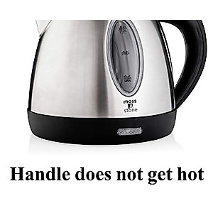 Moss & Stone Stainless Steel Electric Kettle, Cordless Pot 1.2L Portable Electric Hot Water Kettle, 1500W Strong Fast Boiling Pot, Water Boiler, Electric Tea Kettle With Boil Dry Protection