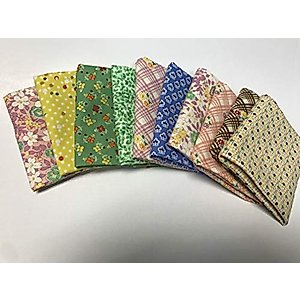 10 Fat Quarters - 1930's -1950's Reproduction Feed Sack Small Scale Floral Depression Era Vintage-Look Flowers Storybook Whimsical Nostalgia Prints Field's Fabrics Assorted Fat Quarter Bundle M229.02