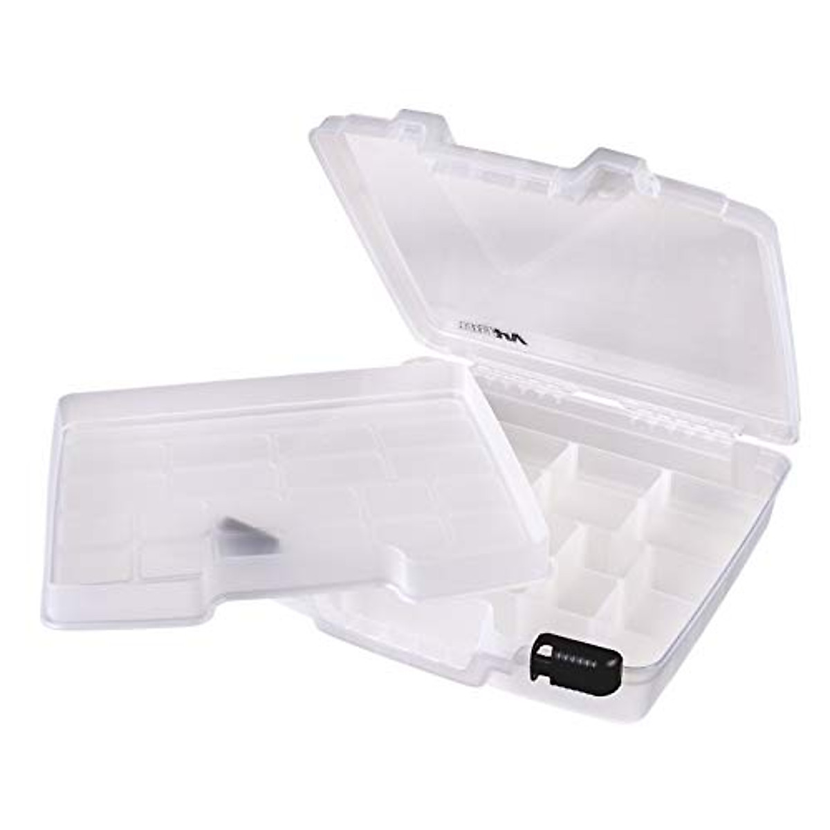 ArtBin 6962AB Quick View Deep Base Carrying Case with Removable Dividers and Tray, Portable Art & Craft Storage Box, 15", Clear