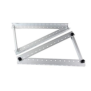 Heavy Duty Adjustable Brackets for Mounting Solar Panels on Ground Roof Wall DIY Off-grid Solar Racking System,Solar Panel Stand Foldable Tilt Legs 3mm Aluminum Rack Mount Rails with Hardware(22-inch)