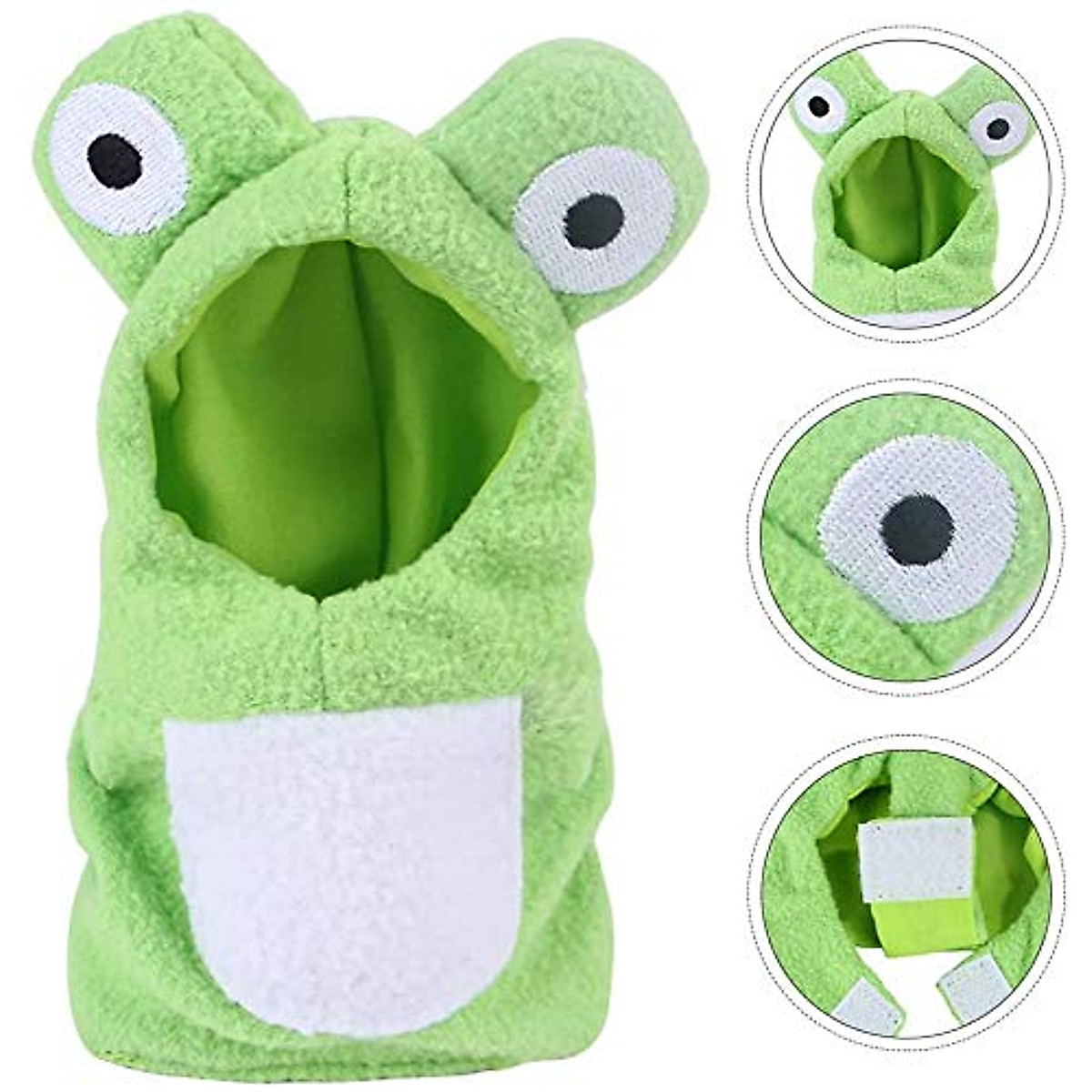 Bird Costume Bird Diaper Flight Suit Frog Shape Hoodie Bird Clothes Cosplay Photo Prop for Parrots African Greys Parakeet Cockatiel Sun Conure, Bird Hoodie Small Animals Apparel (M)