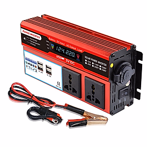 500W Car Inverter 12v 220v Solar Inverter 4usb Mobile Phone Charger with LCD Display Dual Socket Power Converter (Size : 24V-110V)