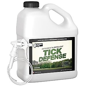 Exterminators Choice Tick Defense Spray - 1 Gallon Size with A Spray Nozzle - Non-Toxic Tick Repellent - Quick Pest Control - Keeps Ticks Away - Ideal for Outdoor Patio - Effective Yard Spray