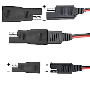 WMYCONGCONG 6 PCS SAE Polarity Reverse Adapter Connectors SAE Quick Disconnect Extension Cable Connector for Solar Panel Battery Power Charger