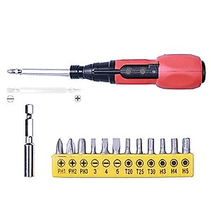 Jiahe Cordless Screwdriver, Electric Rechargeable Screwdriver 3.6V 800mAh Li-ion with Battery Indicator LED light with 12 Free Accessories for Home DIY,Both Hand and Mini Cordless Screwdriver Drill