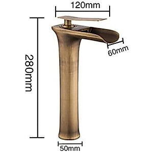 WOOWSHINE Kitchen Taps Basin Faucet Bath Waterfall Shower Sink Bathroom Faucets Taps Deck Mounted Brass Deck Mounted Bathroom Faucets,Sink Faucet, ki-635