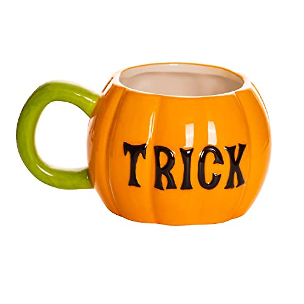 Jack-O-Lantern Trick Or Treat Pumpkin Ceramic Coffee Mugs – 2 Pack – 15oz Halloween Mug