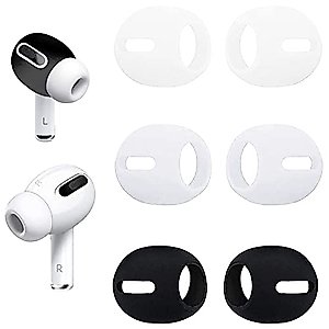 BLLQ AirPod Pro 2 Ear Tips Ear Gels Anti-Slip Earuds Cover Silicone Compatible with AirPods Pro 2 【 Fit in The Charging Case 】 3 Pairs Clear/White/Black pro2cbw