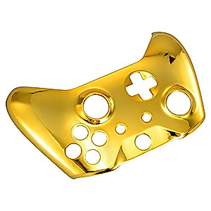 eXtremeRate Chrome Gold Front Housing Shell Faceplate for Xbox One S & Xbox One X Controller - Controller NOT Included