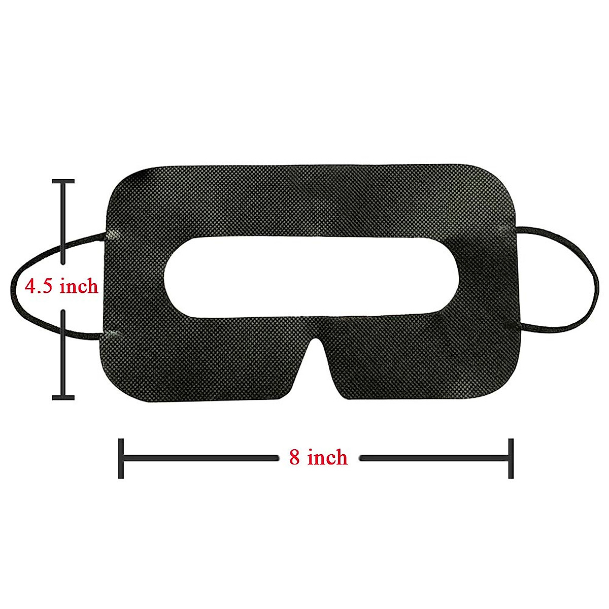 YinQin 100 PCS VR Disposable Eye Mask VR Headset Cover Mask, Sanitary VR Eye Mask, Black VR Eye Mask Cover, Sweatproof VR Headset Cover Mask Universal Eye Mask for VR (Black)