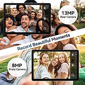 Tablet 2023 Newest Android Tablet 10 inch, Octa-Core 5G WiFi Tablet with Keyboard, 128GB + 4GB + 1TB Expandable Storage, Large Touch-Screen Tablet, 13MP Dual Camera/Bluetooth/GPS/HD Display/Mouse/Case