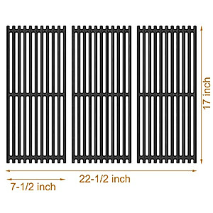 Blackhoso Grill Grates Replacement Parts for CharBroil Tru-Infrared 463243016 463367016 466242516 466242515 463342620, Cast Iron Infrared Grill Grates for Charbroil 2 3 4 5 6 Burner Gas Grills
