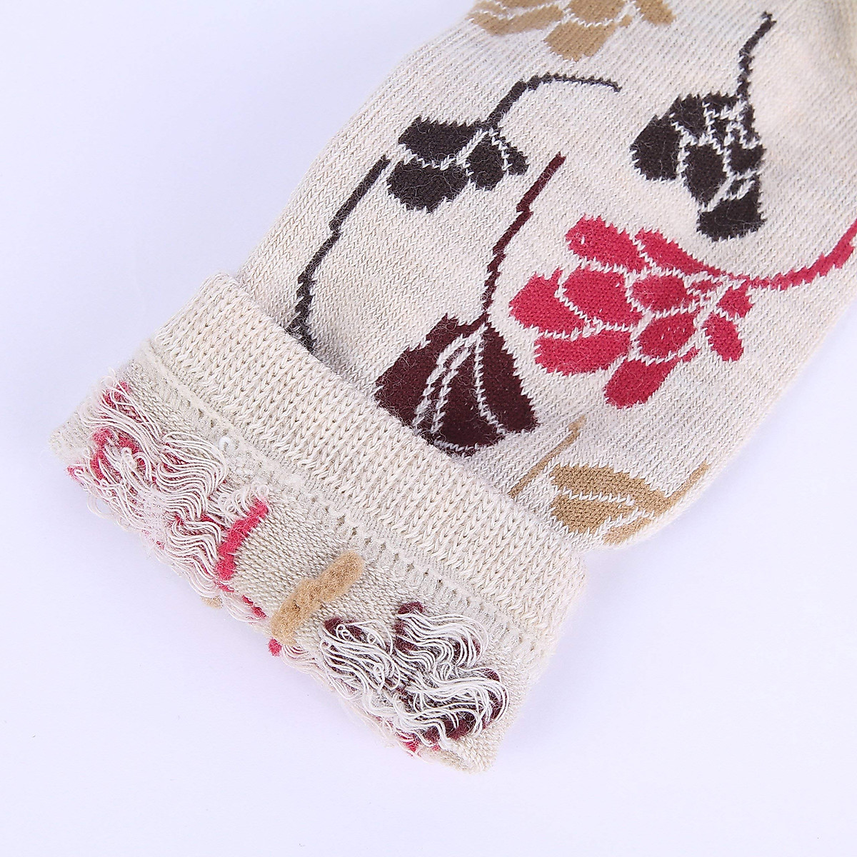 EnerWear 4 Pack Women's Merino Wool Outdoor Hiking Trail Crew Sock (US Shoe Size 4-10, Wine/Brown/Multi)