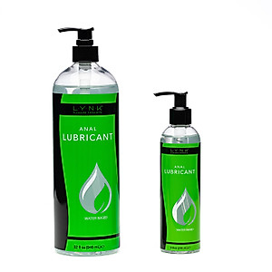 LYNK Water Based Personal Lubricant, Lasts Long Easy to Clean, Lubricant for Privacy w/Latex & Silicone, Men Women Couples Solo Play, 8 oz