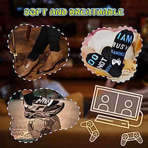 Christmas Stocking Stuffers Gifts for Boys - Funny Gaming Socks for Him Gamer Sock Novelty Gifts for Boys Mens Dad Father