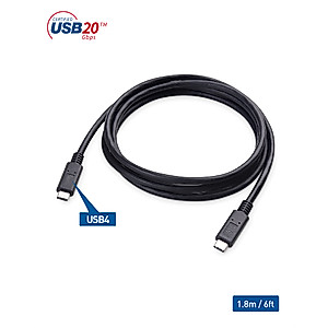 Cable Matters [USB-IF Certified] USB4 Cable/USB 4 Cable 6 ft with 20Gbps Data, 8K Video & 100W Charging, Compatible with Thunderbolt 4, for iPhone 16/15 Pro Max Plus, MacBook, XPS, Surface Pro