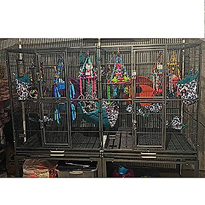 Brisbane Cage (Black) - Large Spacious Durable Metal Cage - for Sugar Gliders, Chinchillas, Squirrels, Ferrets & Other Small Pets