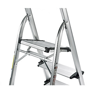 Polder LDR-3500RM Ultralight 3-Step Stool, 52.5" Tall, 24.5" Top Step, Aluminum