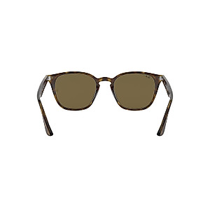Ray-Ban RB4258 Square Sunglasses, Light Havana/Dark Brown, 50 mm