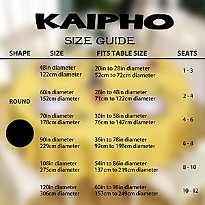 KAIPHO Yellow Round Tablecloth Waterproof Stain Resistant Wrinkle Free Table Cloth 210GSM Polyester Washable Wipeable Table Cover for Party, Banquet, Wedding, Indoor and Outdoor (48 inch, Circle)
